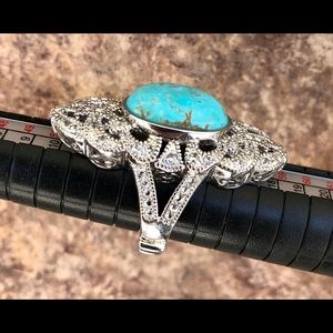Dallas Prince | Jewelry | Dallas Prince Turquoise Topaz Split Shank ...